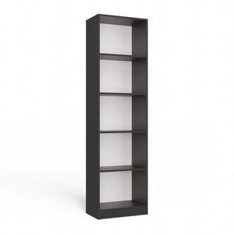 Topeshop Kaffi - B&uuml;cherregal f&uuml;r Wohnzimmer oder Schlafzimmer - 5 Fachb&ouml;den - 50 x 30 x 182 cm - B&uuml;cherregal