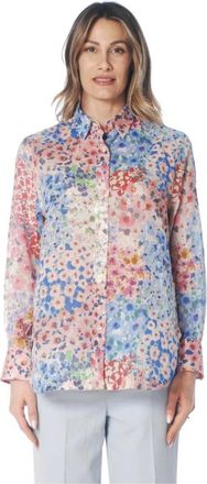 Caliban Femme, Blouses et Chemises, Multicolore, Taille: 44 FR Camicia in mussola di cotone fantasia floreale
