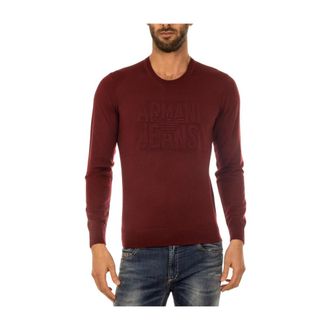 Armani Jeans Rundhals-Strickware - - Knitwear - Herren - Rot - M