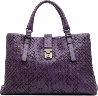 Bottega Veneta Shopper - Medium Nappa Intrecciato Stitched Roma Tote - Gr. unisize - in Orange - f&uuml;r Damen