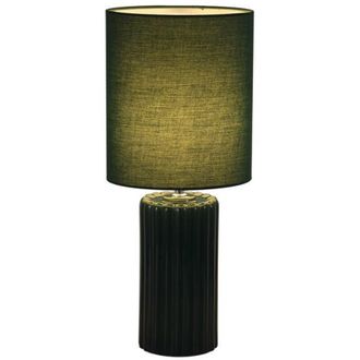 Searchlight Searchlight Groove Lampe de table 1 lumi&egrave;re, vert olive avec abat-jour assorti