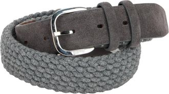 Moorer Ceinture en tissu tress&eacute; - Femme - Accessoires - Gris - Taille: 75 CM