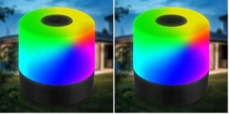 B.K.Licht Mini RGBW LED Tischlampe kabellos IP44 mit Touch, Farbwechsel, Akku, USB-C Kabel, Nachttischlampe, Dekolampe, LED Lampe, Akku Tischleuchte, Outdoor La