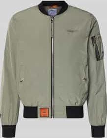 Original Bombers Bomberjacke mit Label-Patch und Eingrifftaschen