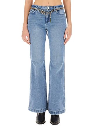 Michael Michael Kors Flare Fit Cotton Jeans - Blue