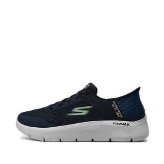 Skechers Go Walk Flex Vespid Herren-Sneaker, Marineblau und Limettengrün, 42 EU