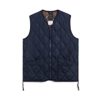 TAION Milit&auml;rische Daunenweste mit V-Ausschnitt - - Jackets - Herren - Blau - XL
