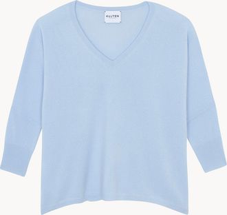 Kujten Pull cachemire femme col V oversize - Pull Minie