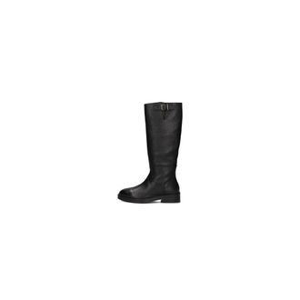 Maruti Schwarze Leder Kniehohe Stiefel - - Shoes - Damen - Schwarzk - 41 EU