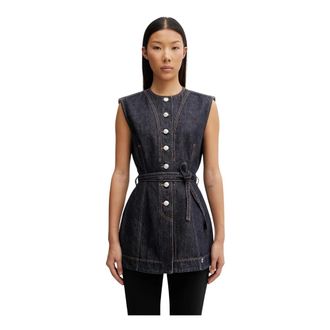 Sportmax Gilet Spddominio - Femme - Vestes - Bleu - Taille: 36 FR