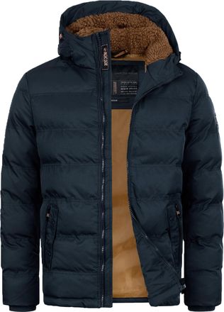 Indicode Herren Nemos Steppjacke mit Kapuze | Herrenjacke Winterjacke Freizeitjacke M&auml;nner Black, XXL