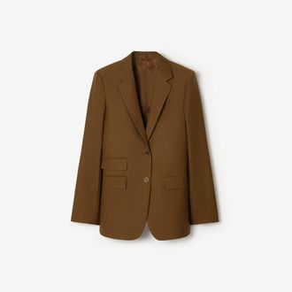 Burberry Veste tailleur en laine et mohair, Size: 02