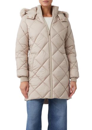 Comma Steppmantel mit abnehmbarem Fellbesatz