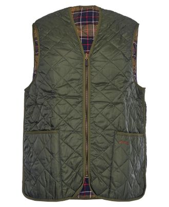 Barbour Quilted Waistcot/Zip-In Liner Regular Fit Olive Green (Dark) 44