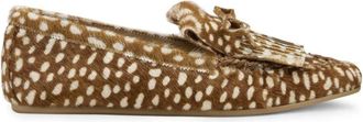 Stuart Weitzman Femme, Chaussures, Brun, Taille: 37 EU Britt Fringe Moccasin