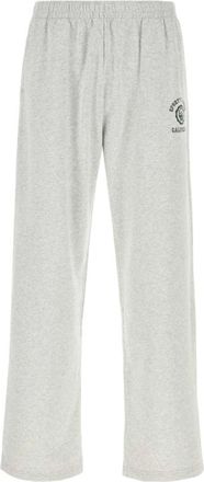Sporty & Rich Homme, Pantalons, Gris, Taille: M Joggers en coton l&eacute;ger