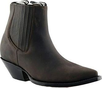 Grinders Unisexe Mustang Marron Cuir Western Cowboy Bottines Dansantes 40