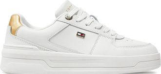 Tommy Hilfiger Sneakers Tommy Hilfiger Essential Basket Sneaker Gold FW0FW08076 &Eacute;cru