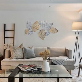 Hanah Home Hand-Painted Decorative Metal Wall Accessory, 120 x 12.5 x 72 cm | 100% Metal, 0.8 mm Thick | Unique Color Variations for Stylish Home Decor