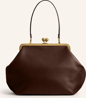 Coach Handtasche Kisslock Frame Large braun