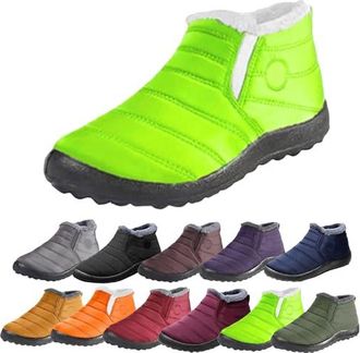 Generic Bottes dhiver pour femme, bottes de neige antidérapantes pour homme et femme, doublure en fourrure, imperméables et chaudes, confortables et chaudes, 