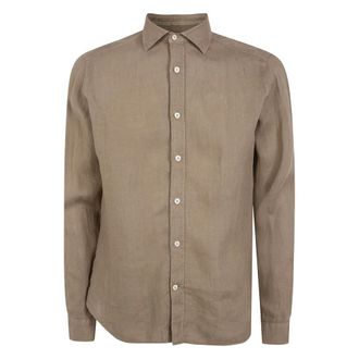 Tintoria Mattei Homme, Chemises, Brun, Taille: M Chemise en lin