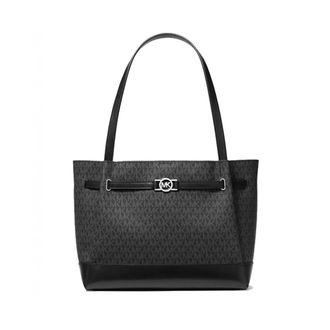 Michael Kors Femme, Sacs, Noir, Taille: ONE Size Reed Large Signature Logo Tote Bag