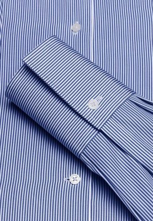 Vincenzo Boretti Klassische Bluse leicht tailliert Kelchkragen