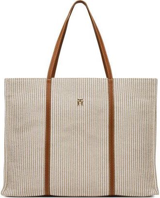 Tommy Hilfiger Handtasche Th Premium Beach Le Tote AW0AW17418 Beige