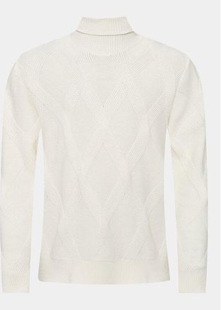 Lindbergh Lindbergh Rollkragenpullover 30-804043 Écru Relaxed Fit