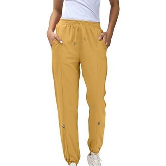 Generico Pantalon de sport pour femme dhiver pantalon de jogging pour femme avec poches taille haute pantalon de surv&ecirc;tement doux et confortable pantalon avec 