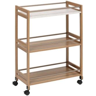 5five Simply Smart Desserte 3 niveaux come l30cm bois et effet marbre - 5five