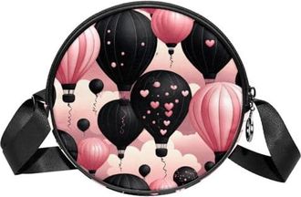 Generic Sac &agrave; bandouli&egrave;re Circle pour femme, petit sac &agrave; bandouli&egrave;re avec fermeture &eacute;clair, bretelles r&eacute;glables, sac &agrave; main rond d&eacute;contract&eacute; pour femmes et fi