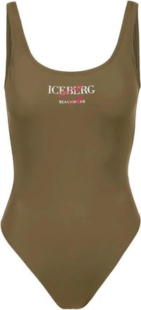Iceberg Femme, Maillots de bain, Vert, Taille: 40 FR Maillot de bain une pi&egrave;ce militaire