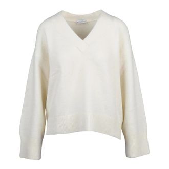 Ballantyne V-Ausschnitt Pullover - - Knitwear - Damen - Wei&szlig; - L