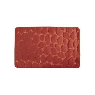MSV Badteppich aus Mikrofaser, Pebble, 40 x 60 cm, Terrakotta