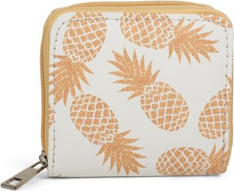 styleBREAKER Portemonnaie Mini Geldb&ouml;rse mit Ananas Muster