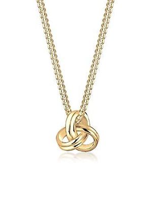 Elli PREMIUM Collier Femme Noeud LAmour en Or Jaune 585