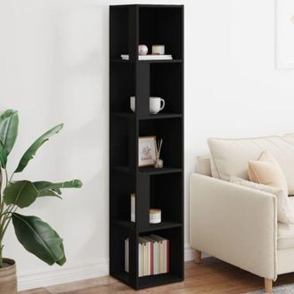 vidaXL Armoire dangle Noir 33x33x164,5 cm Bois ding&eacute;nierie Vidaxl