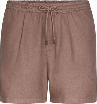 Profuomo Leichte Shorts aus Leinen und Baumwolle mit Bundfalte, Loose Fit in