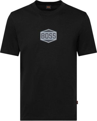 HUGO BOSS T-Shirt Logo Tape2 50574200 Schwarz Regular Fit