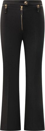 Elisabetta Franchi Femme, Pantalons, Noir, Taille: 36 FR Double Crepe Pantalons