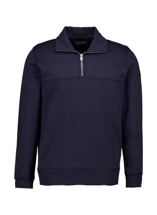 Marc O'Polo Herren Pullover blau Baumwolle unifarben