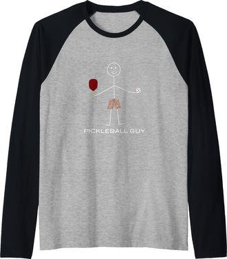 Whyitsme Design Herren Lustiger Pickleball-Spieler f&uuml;r Herren Raglan