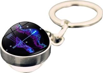 Generic Porte-cl&eacute;s horoscope | Accessoire de sac &agrave; dos constellation tendance | Pendentif d&eacute;coratif lumineux dans le noir pour d&eacute;coration de sac &agrave; dos, Sagitt