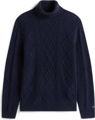 Tommy Hilfiger Rollkragenpullover mit Zopfmuster und Kaschmiranteil in