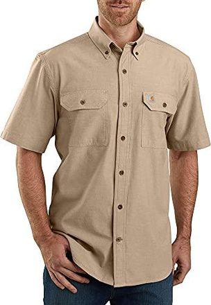 Carhartt Work in Progress Original Fit Short Sleeve Shirt Chemise de Travail, Dark Tan Chambray, XXL Homme
