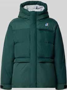 K-Way Steppjacke mit Logo und Kapuze