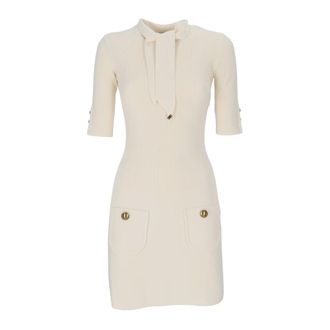 Elisabetta Franchi Femme, Robes, Blanc, Taille: 38 FR Knitted Robes