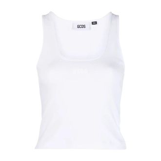 GCDS Casual Jersey Top - - Tops - Damen - Wei&szlig; - L
